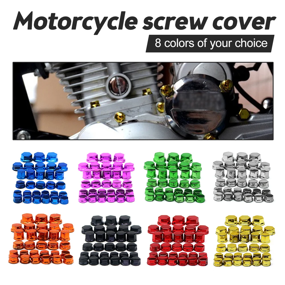 30Pcs-Motorcycle-Modification-Accessories-Motorcycle-Screw-Nut-Bolt-Cap ...