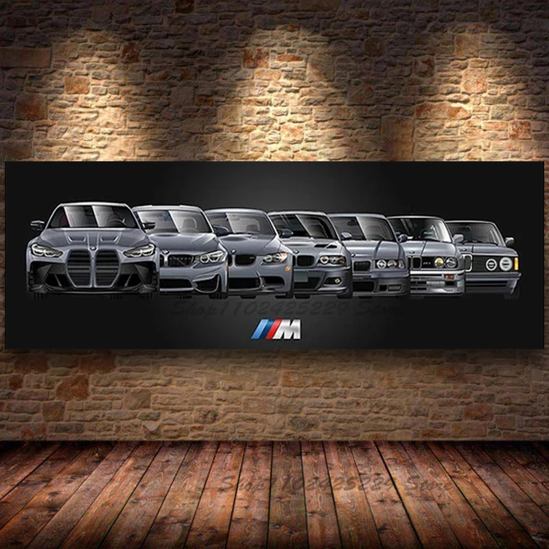 M3 Family Sports Car Series Super Sports Car Evolution Poster Canvas ...