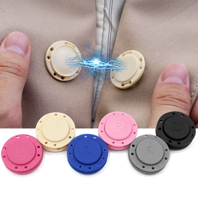 A-Pair-Invisible-Magnet-Buttons-Sewing-Accessories-Jacket-Cardigan ...