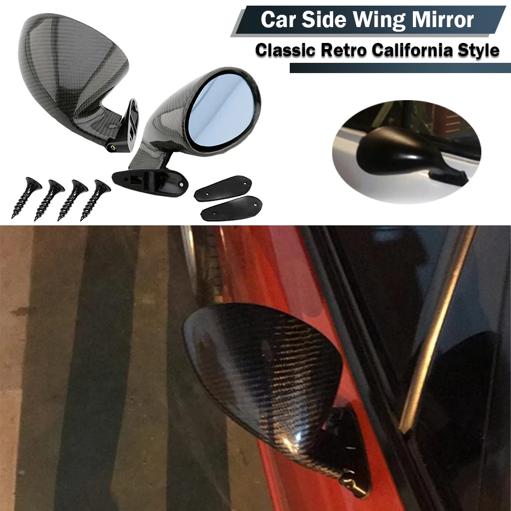 A-Pair-Car-Door-Side-Wing-Mirror-Universal-Classic-Retro-California ...