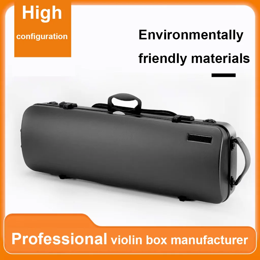 New high-end carbon fiber 4/4 violin square box, sturdy and waterproof ...