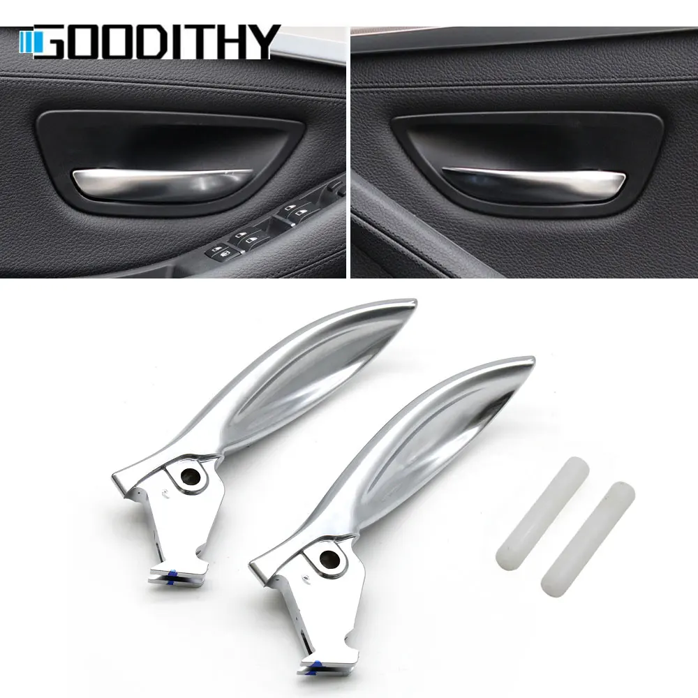 Interior-Left-Right-Door-Handle-Chromed-Pull-Handle-For-BMW-5-Series ...
