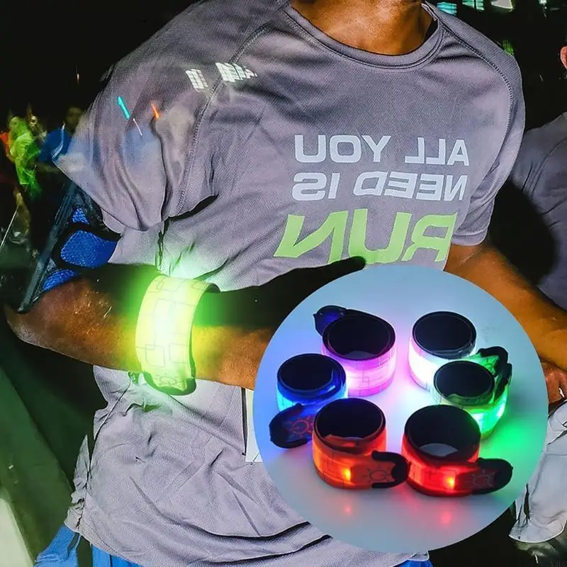 LED Luminous Night Running Armband Lighting Slap Bracelet USB ...