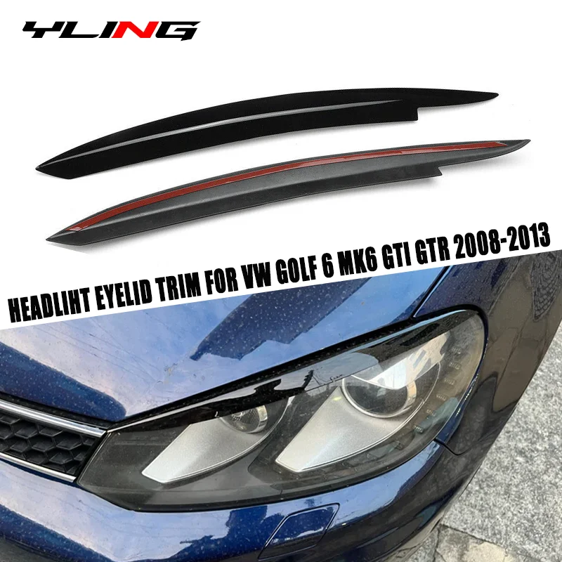 Fit For VW Golf 6 MK6 GTI GTR 2008-2013 Car Accessories Black Headlight ...