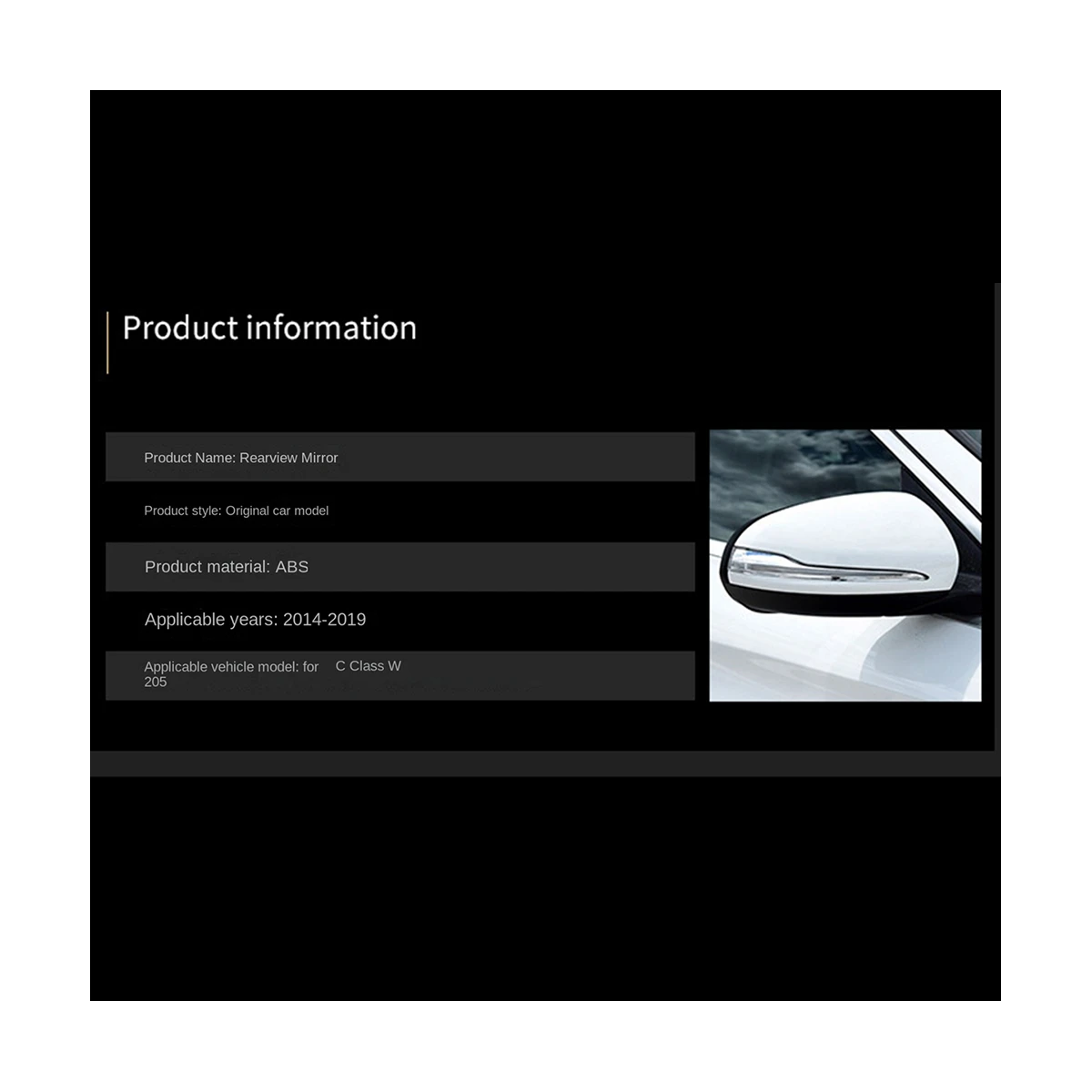 Right Side Power Folding Rearview Mirror Assy W/Blind Spot Heated for ...
