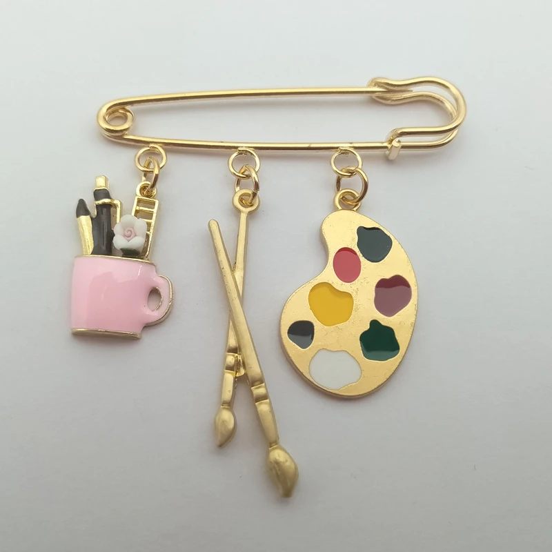 New-Fashion-Handmade-Drawing-Board-brooch-Enamel-brooch-Teacher-and ...