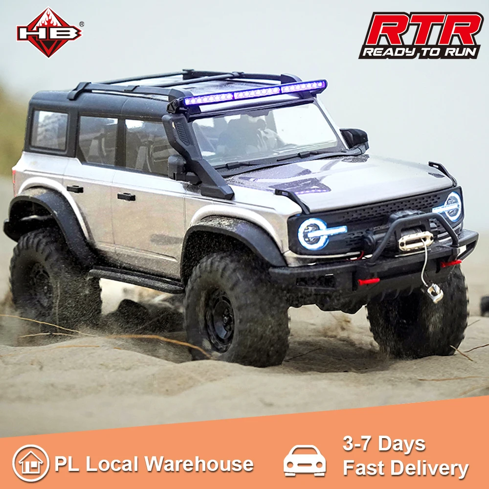 HB 1/10 RC chenille 4WD RTR R1001 avec LED 2.4G télécommande électrique ...