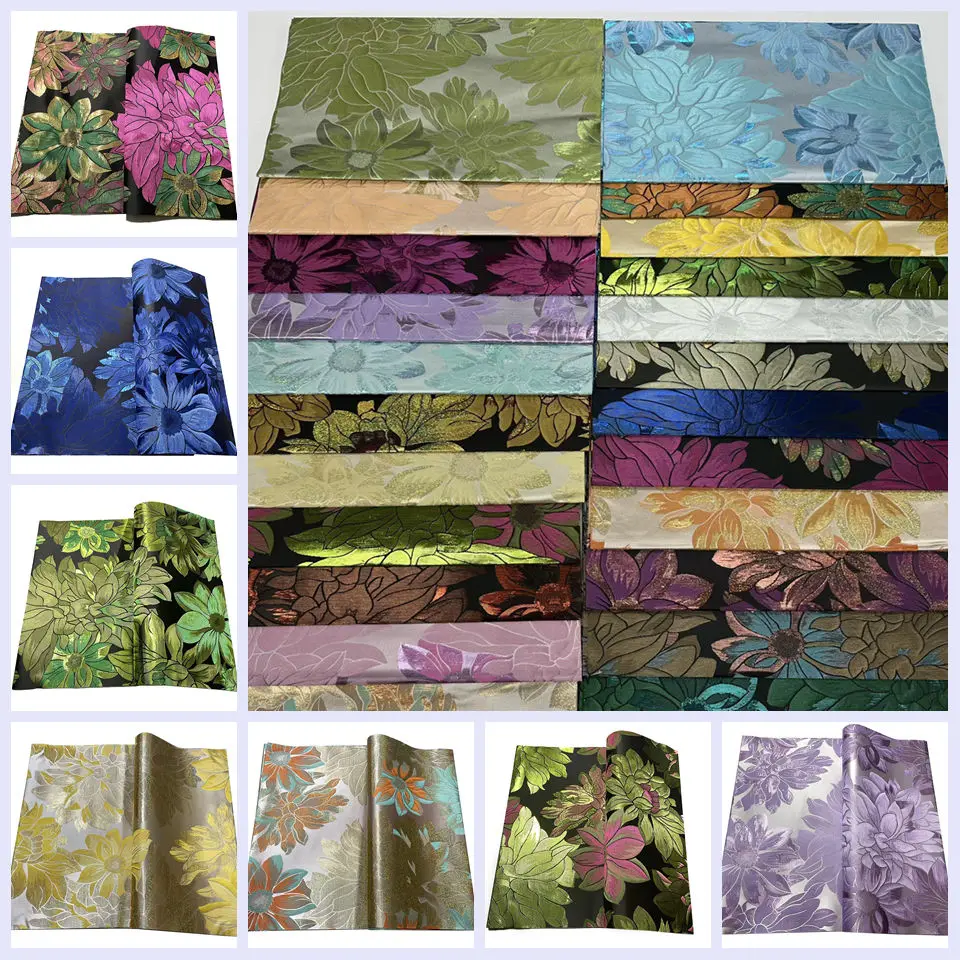 Multi-Color Grandmaster Gele 2Pcs Set - Luxury SEGO Fabric Headtie ...