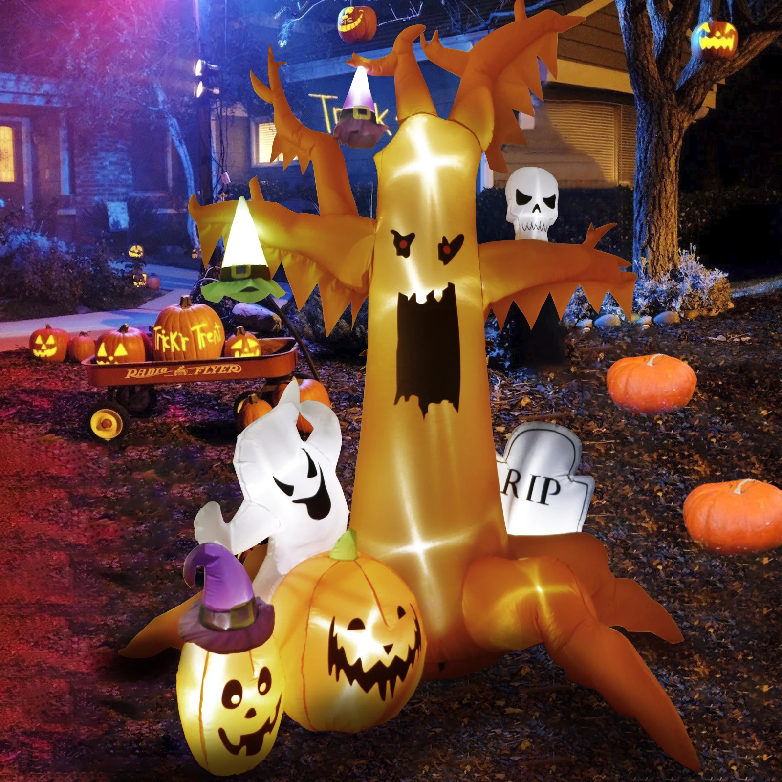 Ourwarm-Halloween-Inflatable-Decor-Scary-Tree-With-Ghost-Pumpkin ...