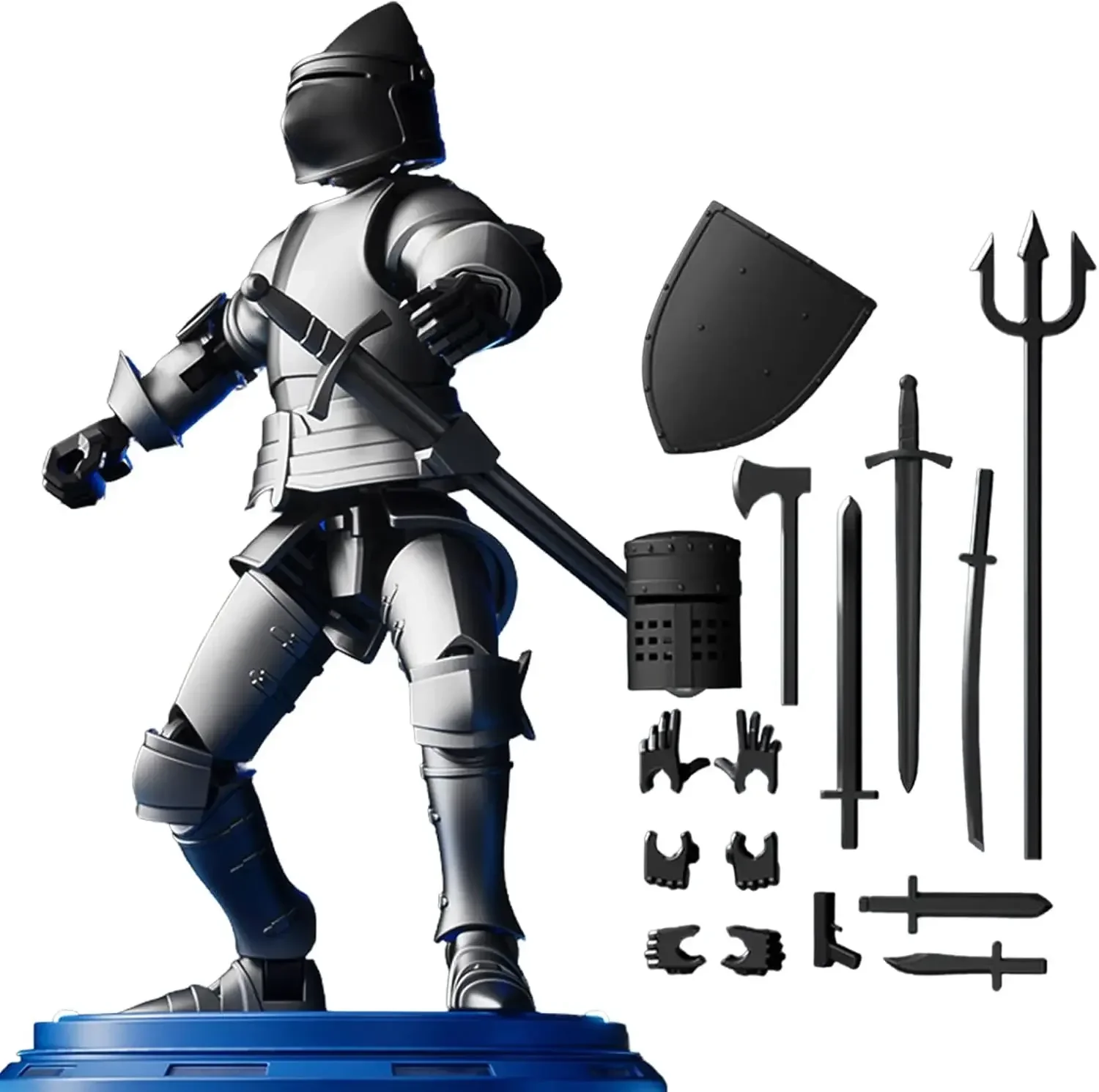 Unassembled-Titan-13-Robot-Action-Figure-Medieval-Knight-Figures-with ...