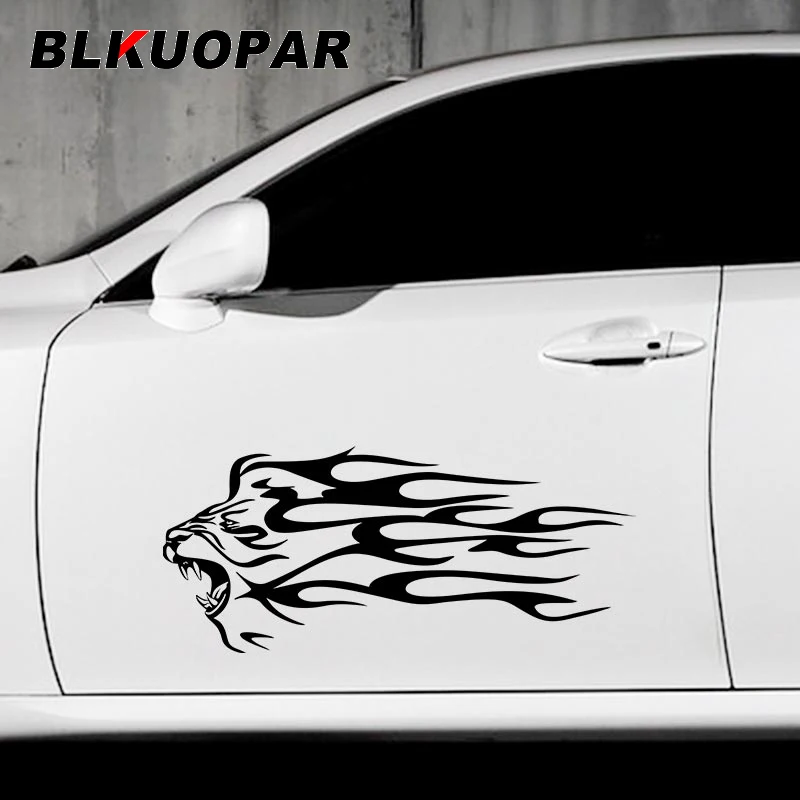 BLKUOPAR-for-Flaming-Lion-Car-Stickers-ATV-Personality-Creative ...