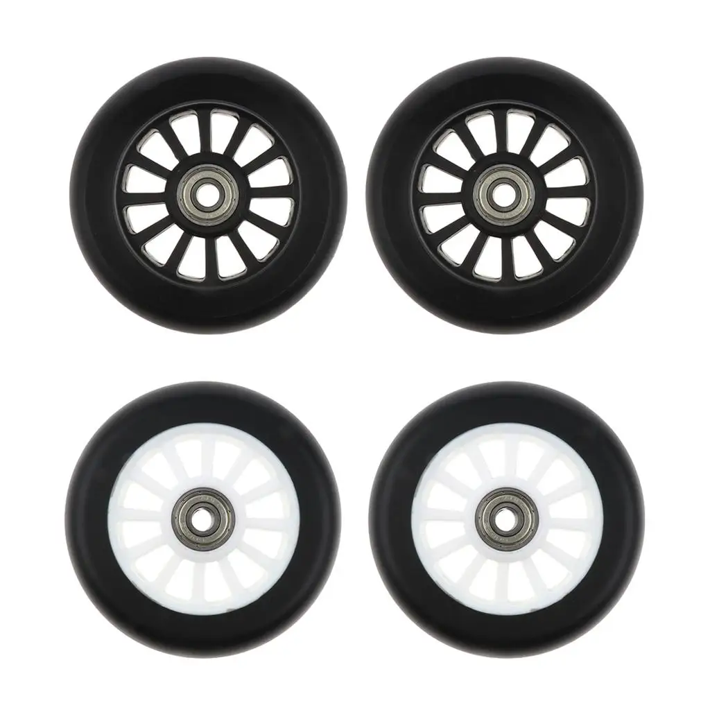 2 Pieces 100mm Complete Stunt Pro Scooter Wheels Replacement with ...