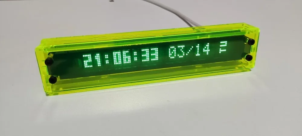 VFD clock WiFi vacuum fluorescent display screen vck16 spring green ...