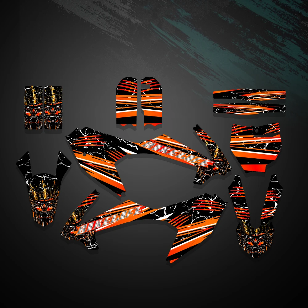 Motorcycle Full Background Graphics Decals Stickers Kit For KTM SX 65 ...