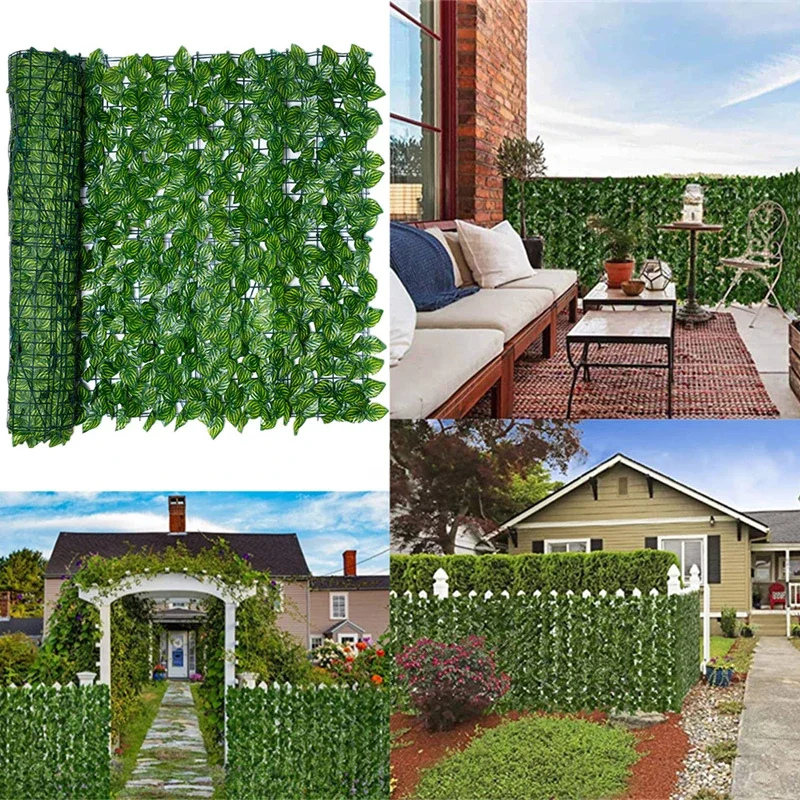 Artificial-Leaf-Fence-Hedge-Wall-Outdoor-Garden-Fence-Decoration ...