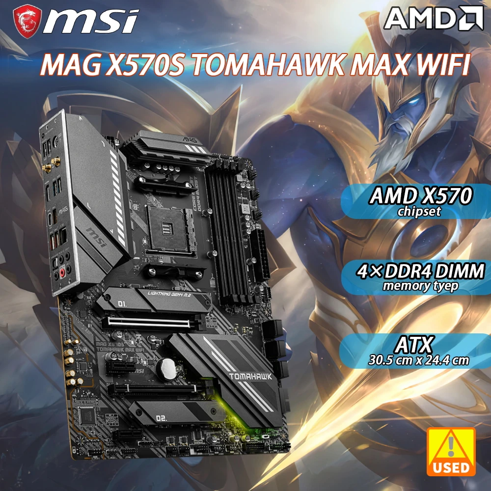 Placa-m-e-x570-amd-am4-msi-mag-x570s-tomahawk-max-wifia-amd-x570 ...