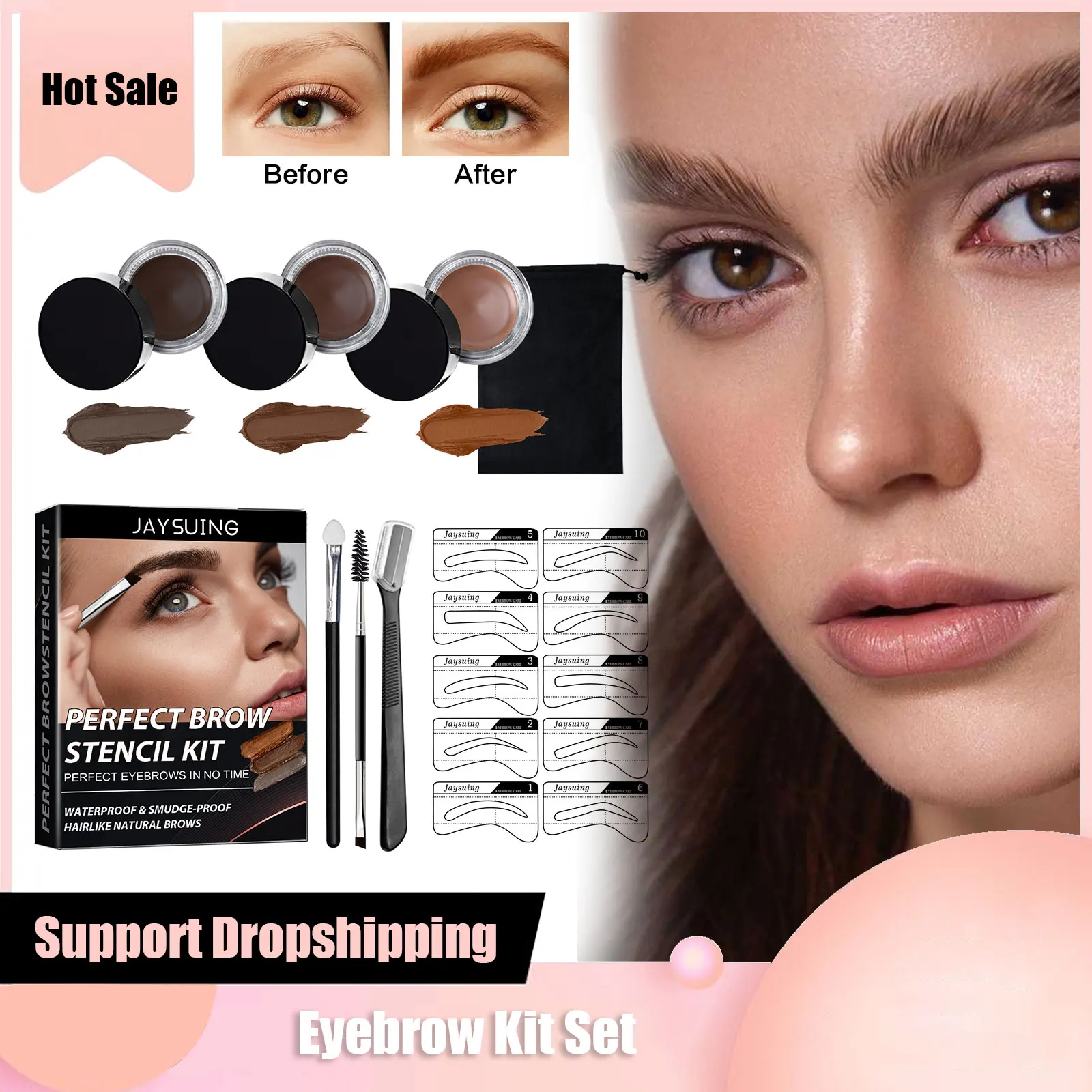 Eyebrow-Stamp-Shaping-Kit-Set-Eye-Brow-Enhancer-Waterproof-Long-Lasting ...