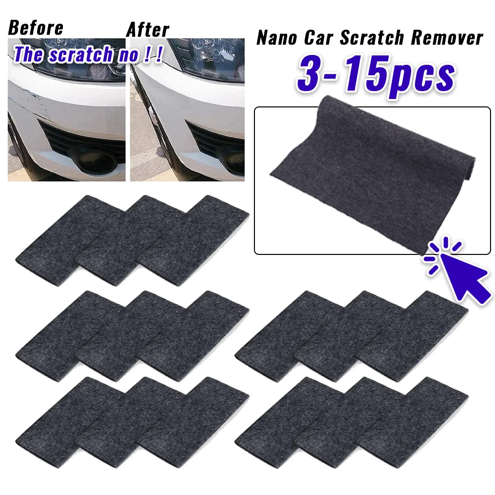 3PCS Auto Detailing Cloth Nano Sparkle Erase Scratch Remover ...