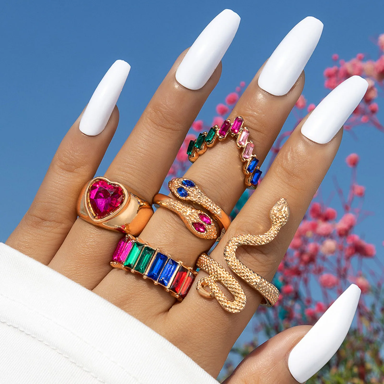 Gold-Knuckle-Snake-Rings-Set-for-Women-Goth-Accessories-Vintage ...