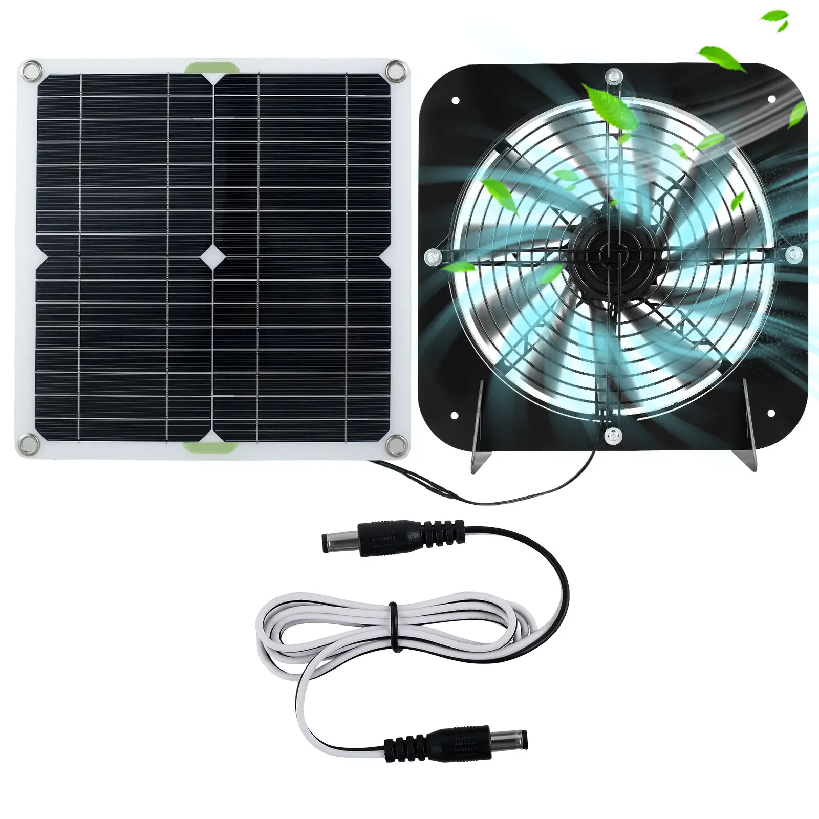 Solar Panel Fan Kit 13.5in 100W Waterproof Solar Powered Exhaust Fan ...