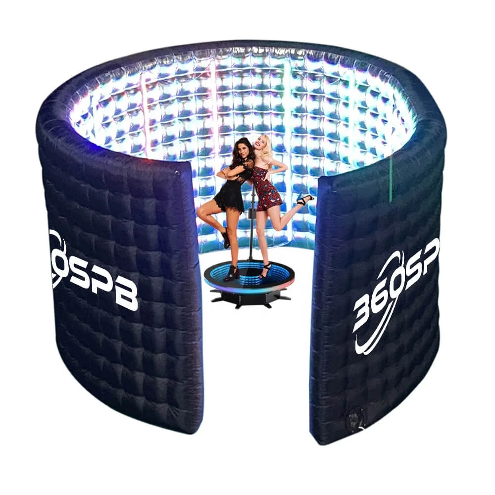 Cabina-de-fotos-inflable-con-tubo-de-luz-Led-de-24-piezas-soplador-de ...