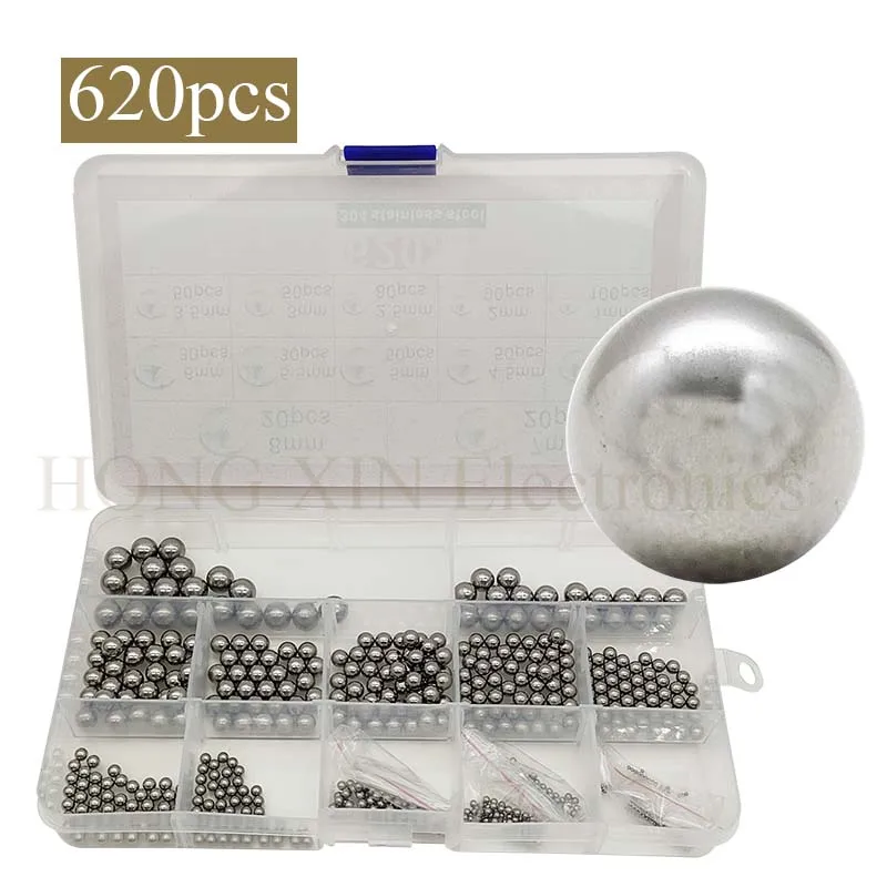 304-Stainless-Steel-Ball-620Pcs-1-8mm-Metric-Precision-Assorted-Loose-Bicycle-Bearing-Steel-Ball ...