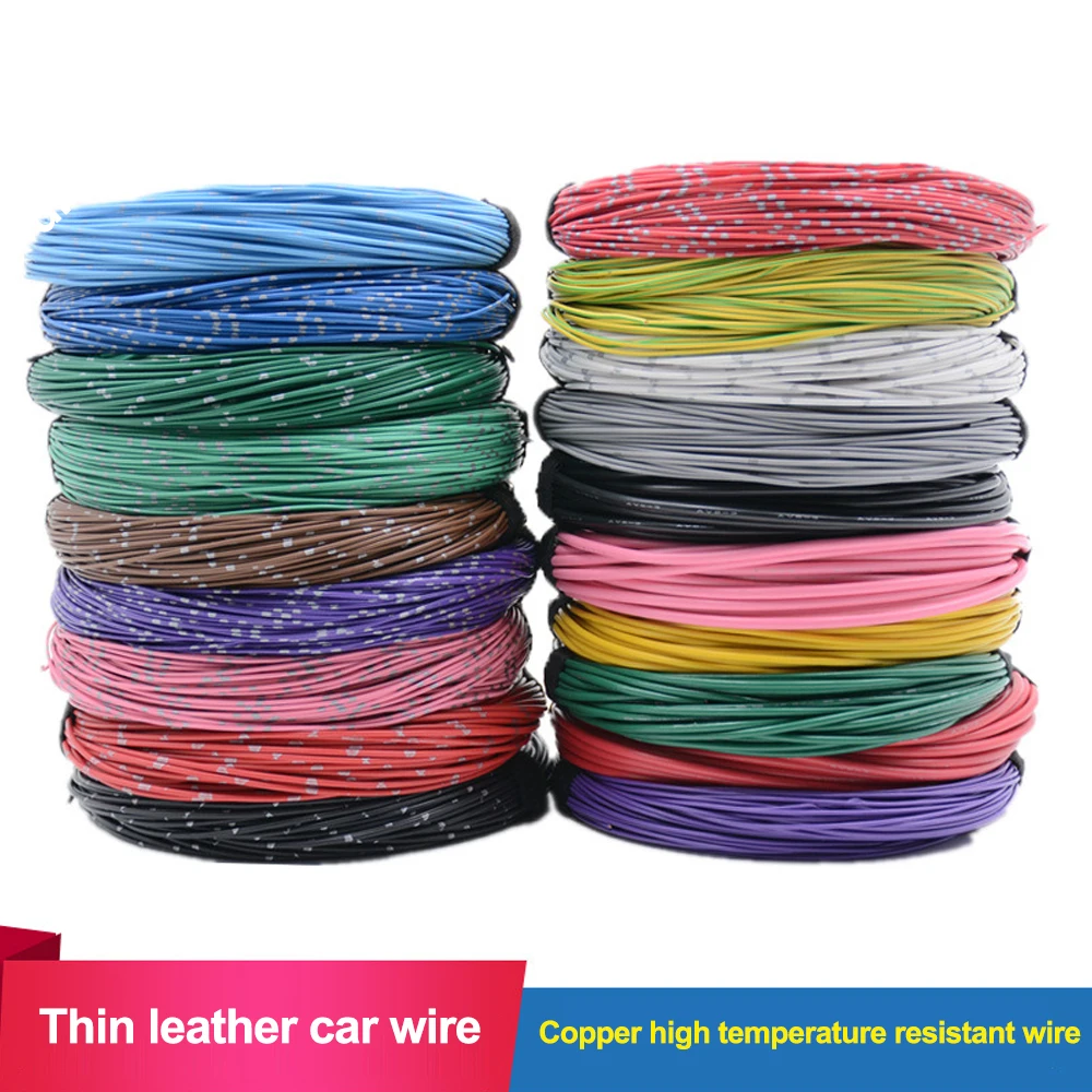 10m Pure Copper Car Modification Wire 60~105 degree 22awg 20awg ...
