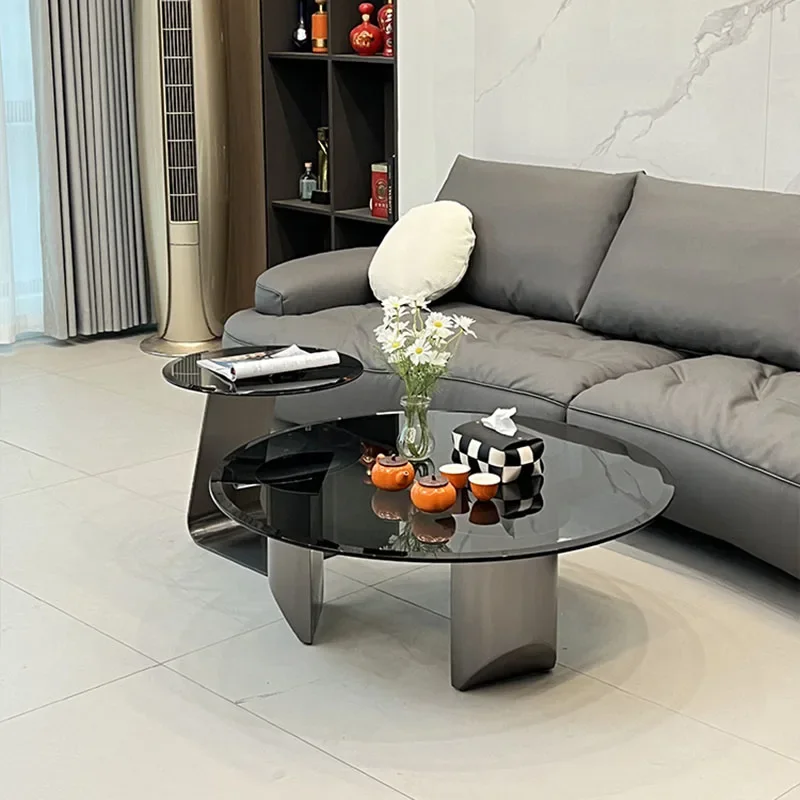 Transparent-Black-Coffee-Table-Trau-Metal-Glass-Floor-Design-Side-Table ...