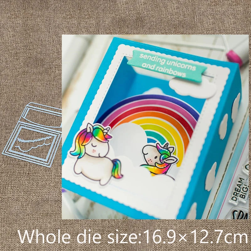 XLDesign-troqueles-de-corte-de-molde-Plantilla-de-Metal-para-manualidades-caja-de-sombra-grande ...