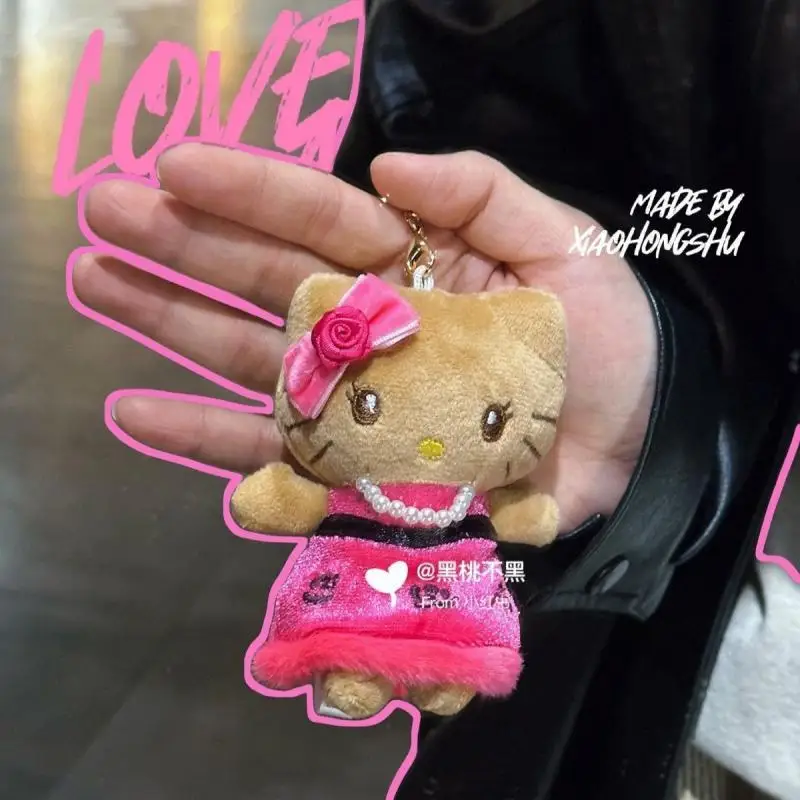Muñeco de peluche de dibujos animados Sanrio Hello Kitty, llavero ...