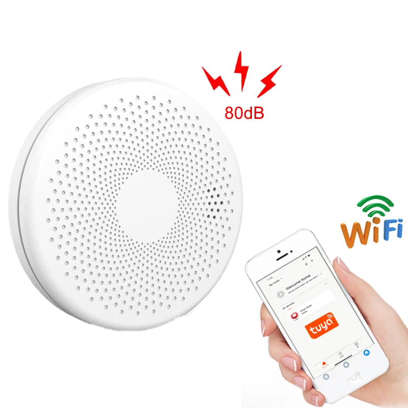 Tuya Smart Interlink Smoke Carbon Monoxide Alarm Photoelectric Sensor ...