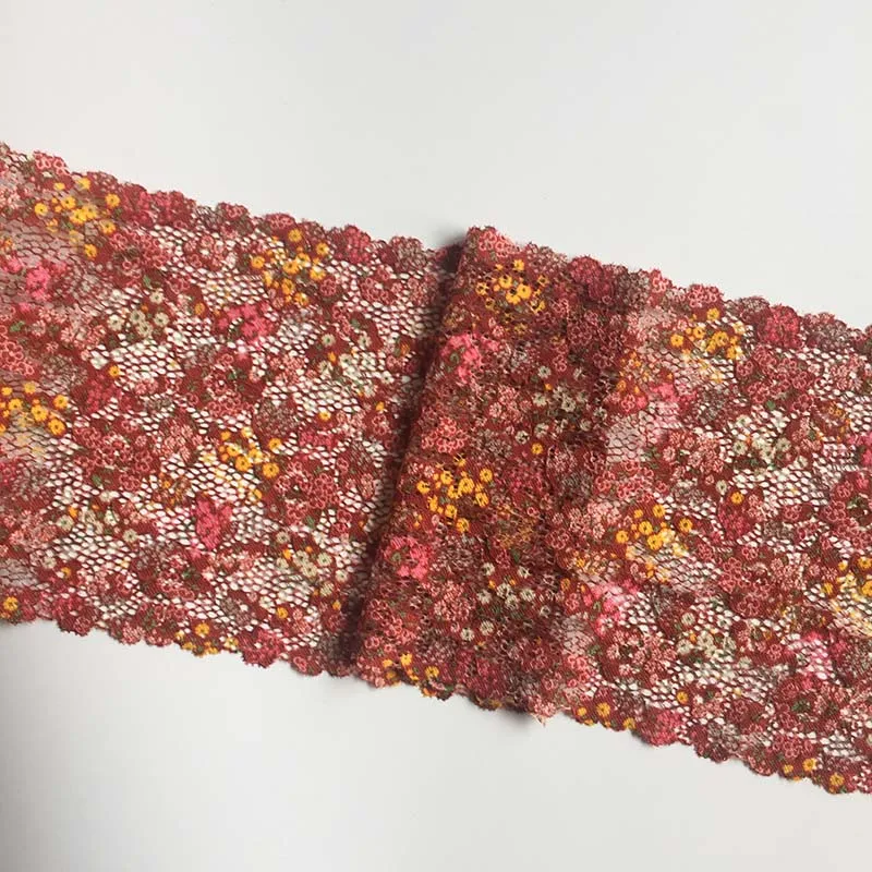 2Meters-Dark-Red-Elastic-Stretch-Lace-Trim-Skirt-Hem-Underwear-Sewing ...