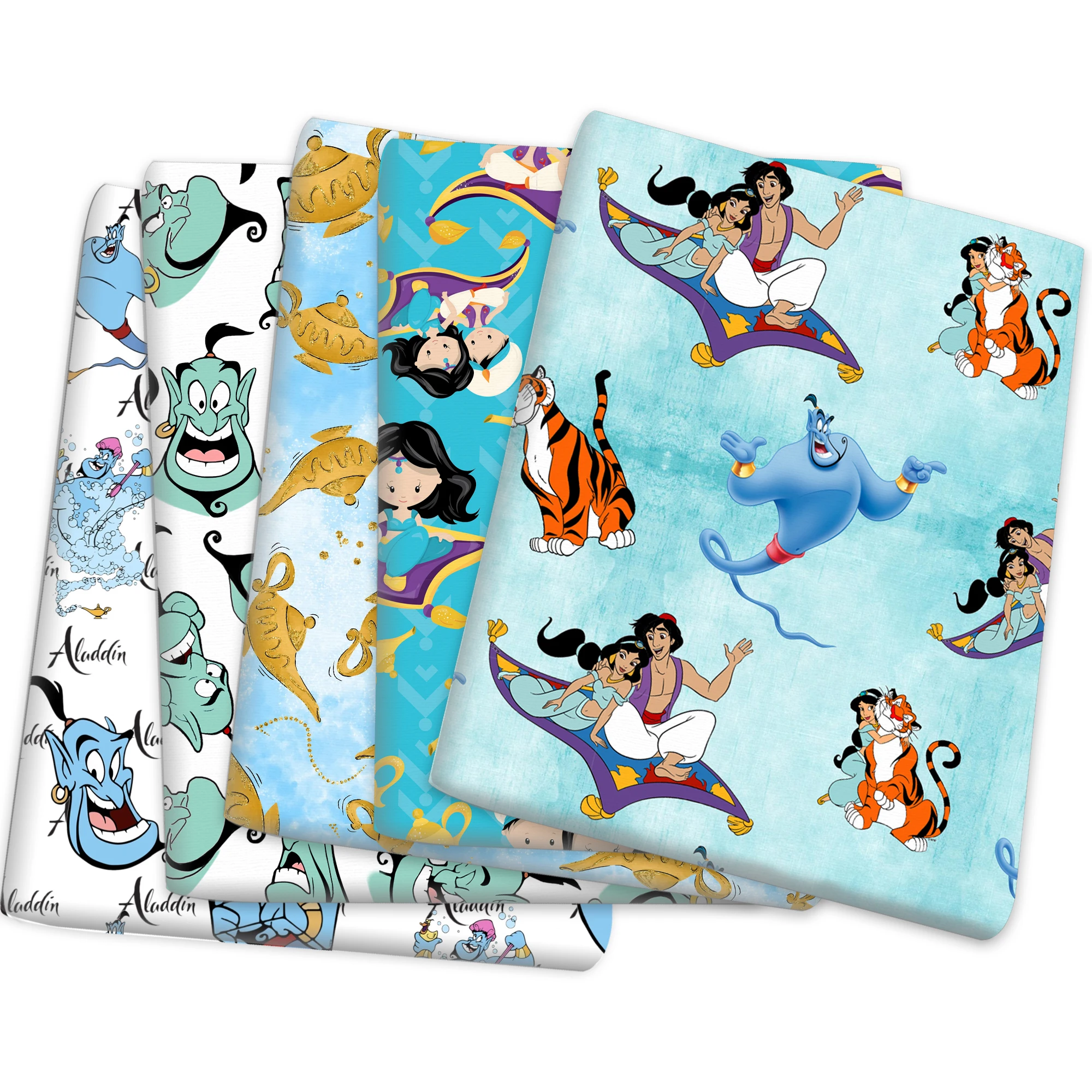 Disney-Princess-Jasmine-Aladdin-50-145cm-Polyester-Cotton-Fabric-Sewing ...
