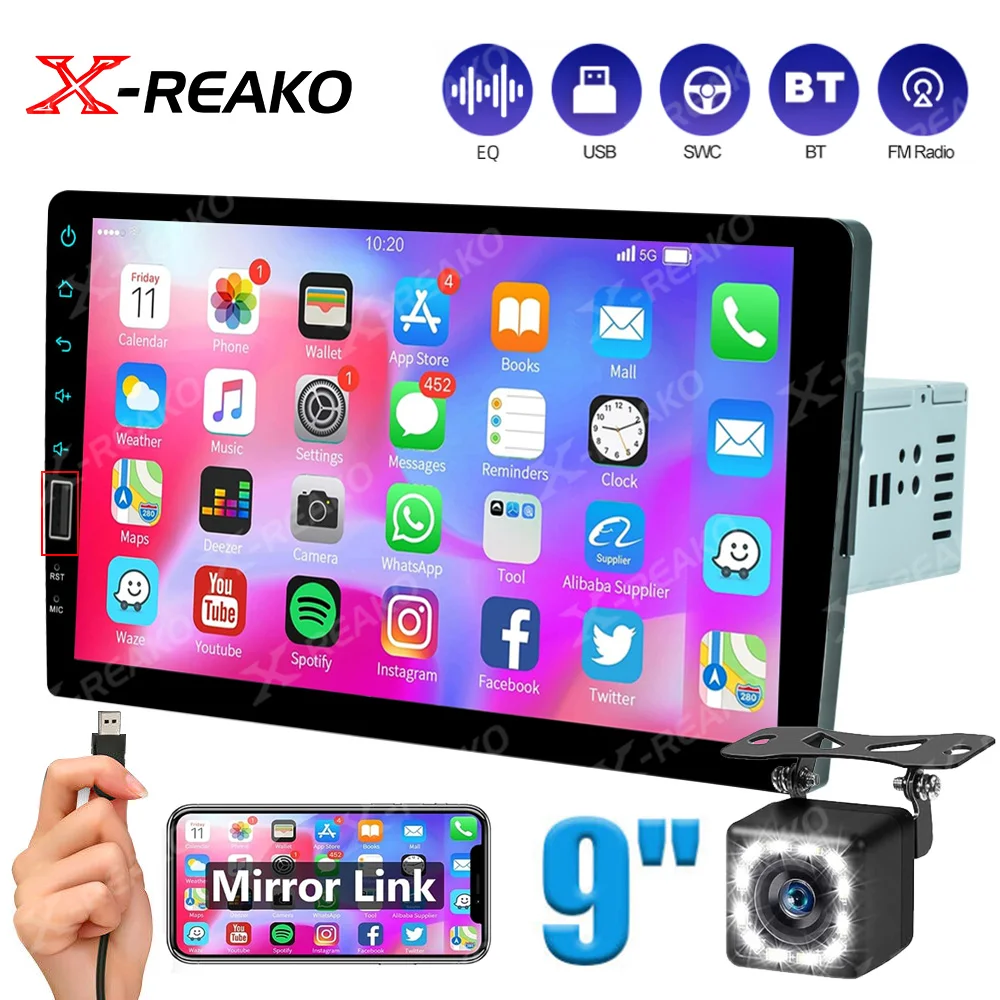 X-REAKO-1-DIN-9inch-Car-Multimedia-Player-Car-Radio-Car-Radio-Audio ...