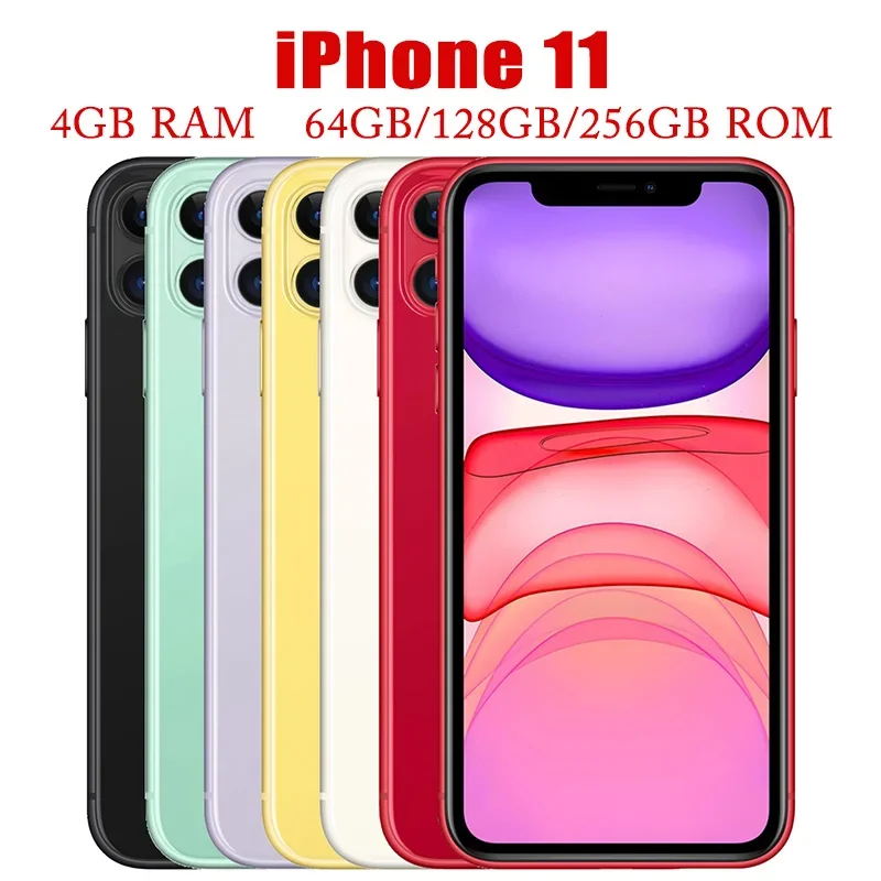 Apple iPhone 11 iPhone11 Mobile 64/128/256GB Liquid Retina IPS LCD Cell ...