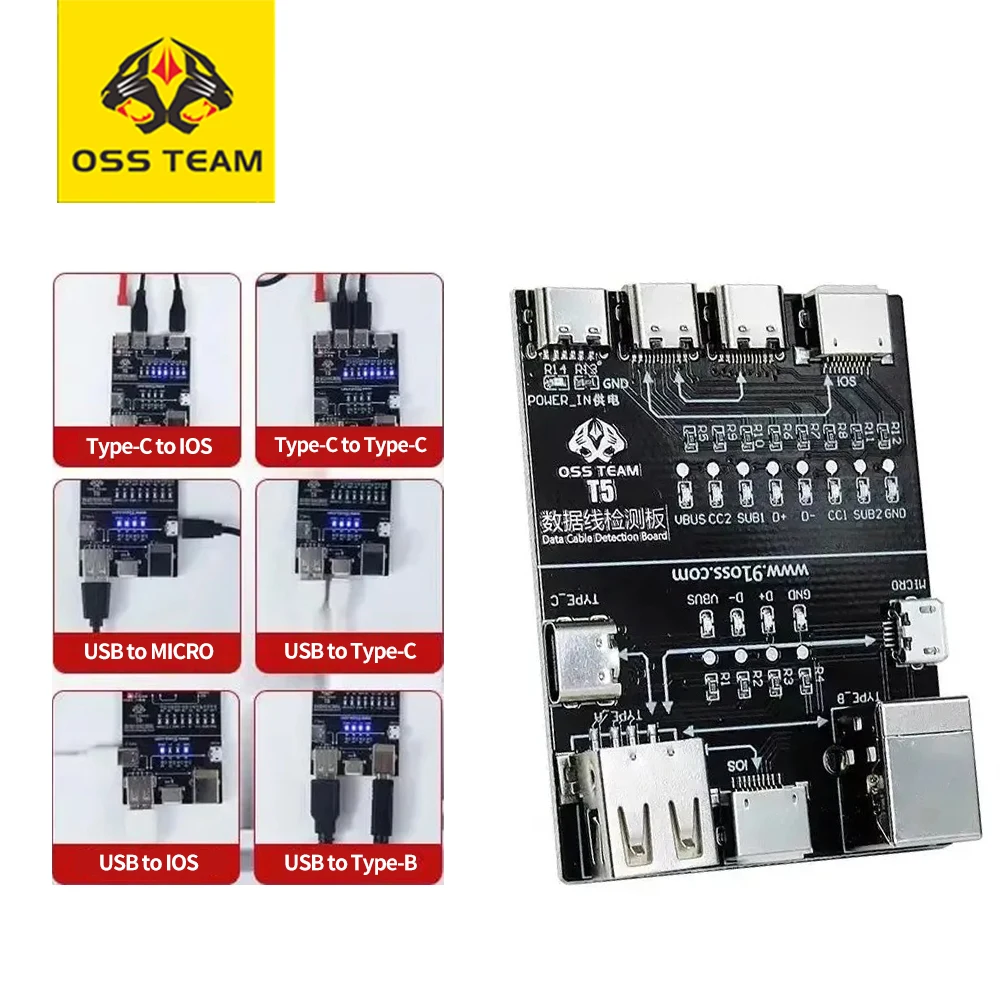 OSS T5 ON-OFF Data Line Fast Detection Board for IPhone Android USB ...