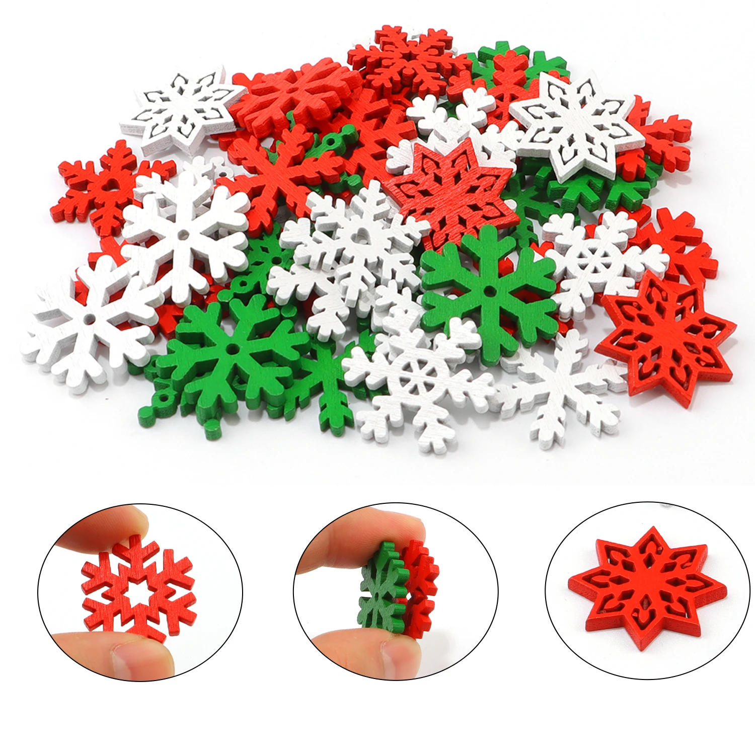 Hand-Sewn-Christmas-Snowflake-Wood-Veneer-Decoration-Set-DIY-Christmas ...