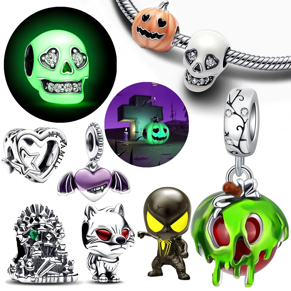 Bracelet-en-Argent-Plaqu-Citrouille-d-Halloween-Collection-de-Pilier ...