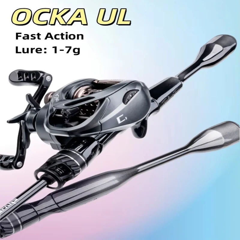 마블로스 OCKA 라이트 스피닝 낚싯대 루어 1-7g 라인 1-7LB 카본 솔리드 팁 UL 패스트 2섹션 해수 송어 BFS ...