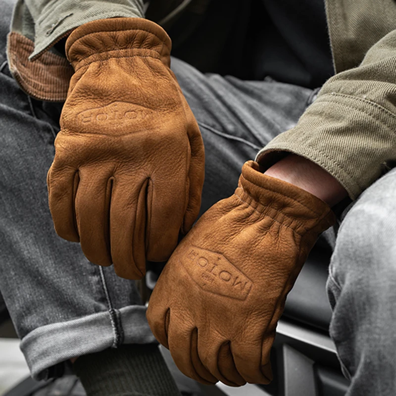 Men-s-Vintage-Leather-Motorcycle-Gloves-Autumn-Brown-Motorcycle-Racing ...