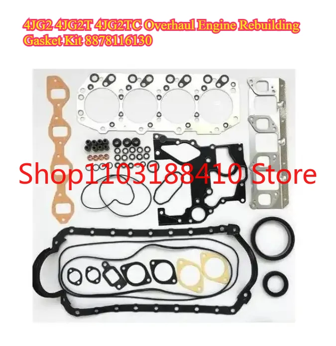 4JG2 4JG2T 4JG2TC Overhaul Engine Rebuilding Gasket set 8878116130 For ...