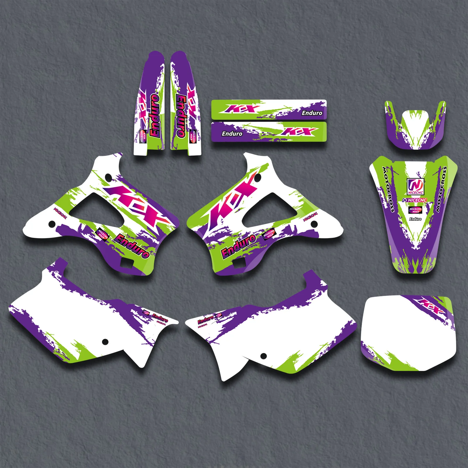 Graphics-Background-Decal-Stickers-For-KAWASAKI-KX125-KX250-KX-125-250 ...