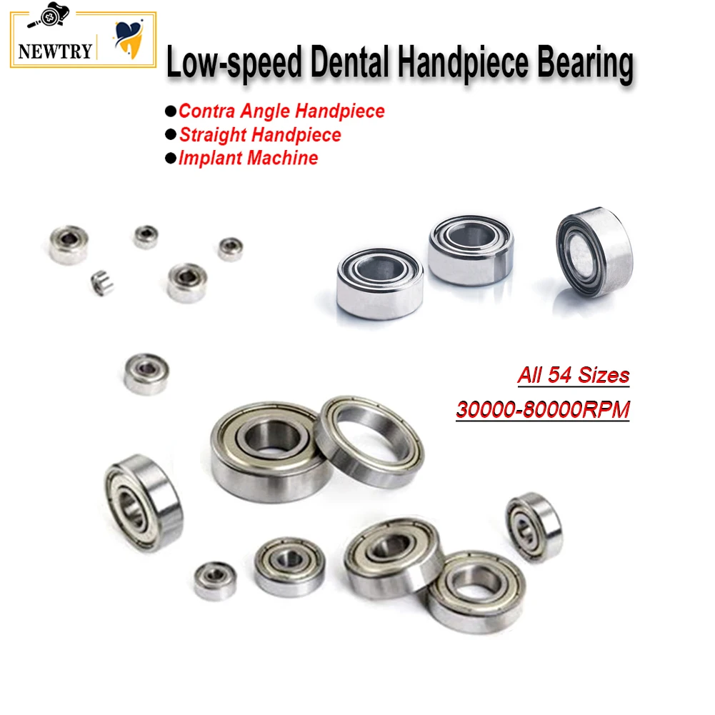 10Pcs Top Grade Low-speed Dental Handpiece Bearing Straight Contra ...