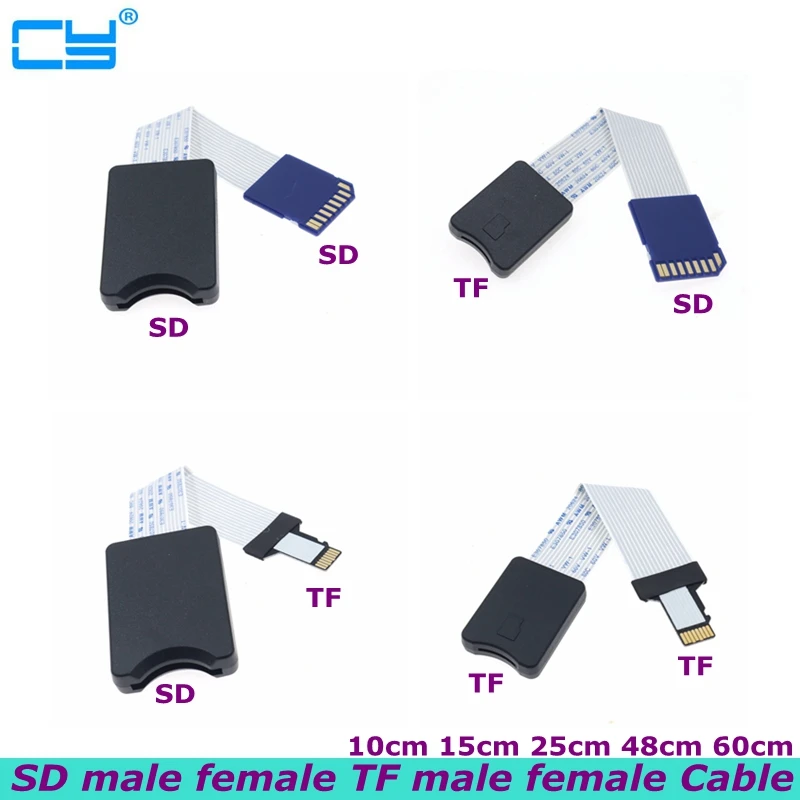 New 60cm TF Male Female To Micro SD Female Male Card Reader Extension ...