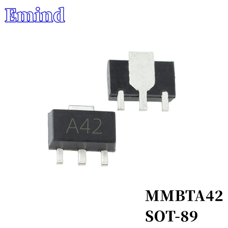 100Pcs-MMBTA42-SMD-Transistor-Footprint-SOT-89-Silkscreen-A42-Type-NPN ...