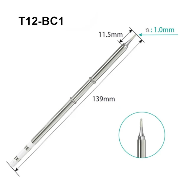 FMchip T12 Series Electric Soldering Iron Tips T12-K KU B2 BC2 C4 C1 I ...