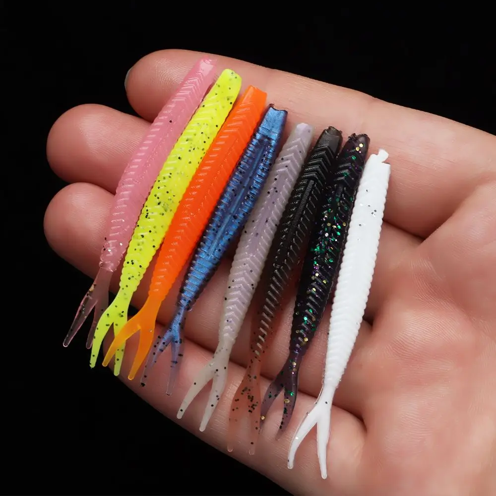 20Pcs-Fishing-Silicone-Soft-Lures-7cm-1-5g-Spiral-Tail-shrimp-odor ...
