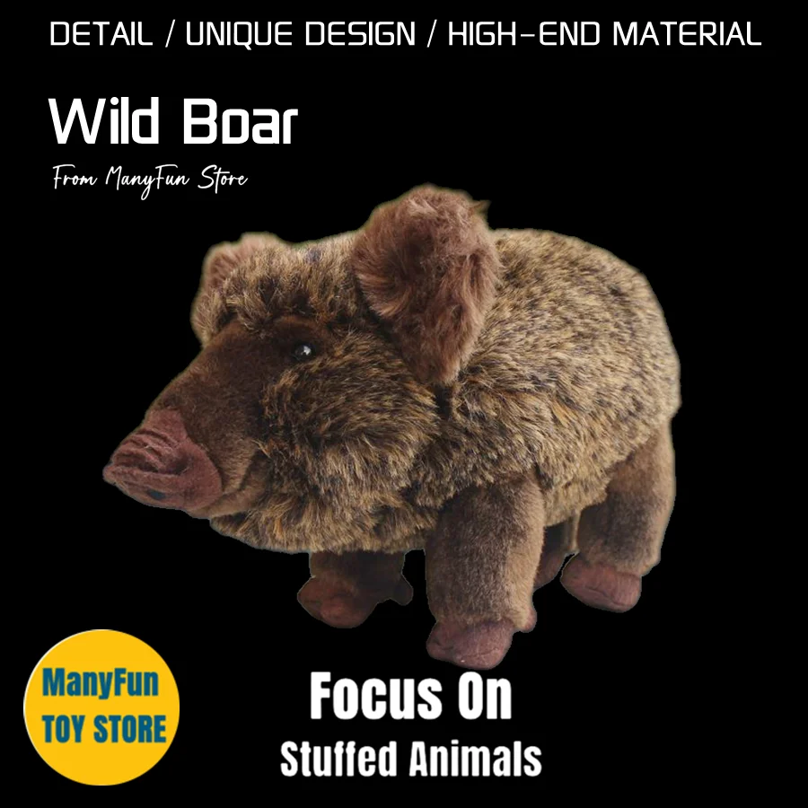 Realistic-Wild-Boar-High-Fidelity-Pig-Plushie-Hog-Piggy-Plush-Toys ...