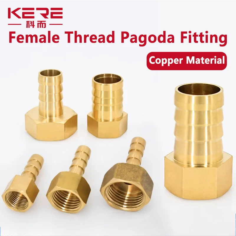 Pagoda Connector 6 8 10 12 14 16mm Hose Barb Connector Hose Tail Thread ...