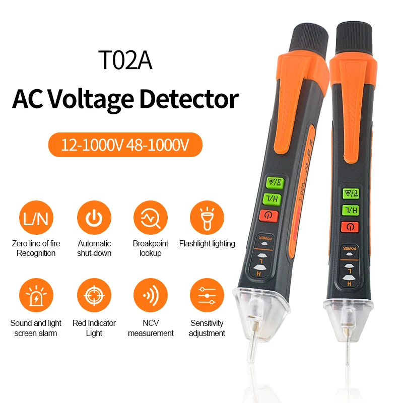 Voltage-Detector-Smart-Non-Contact-Voltage-Tester-Pen-Meter-12-1000V ...